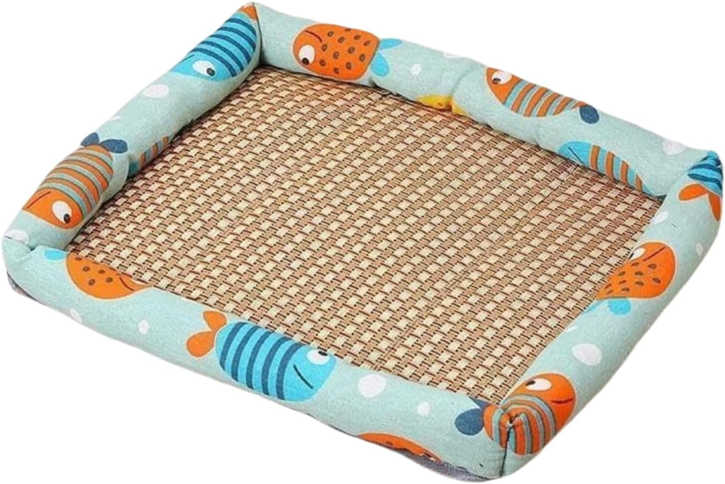 Natural Rattan Pet Bed Mat, Pet Cooler, Summer Linen Rattan Mat Nest ...