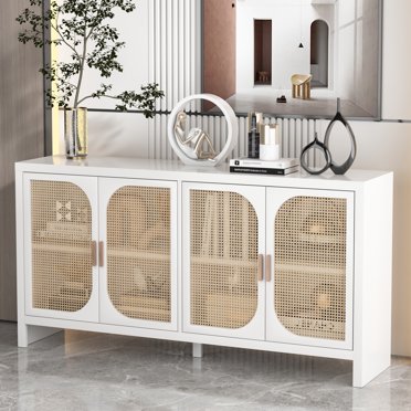 Gymax Buffet Storage Cabinet Console Table Kitchen Sideboardd Home ...