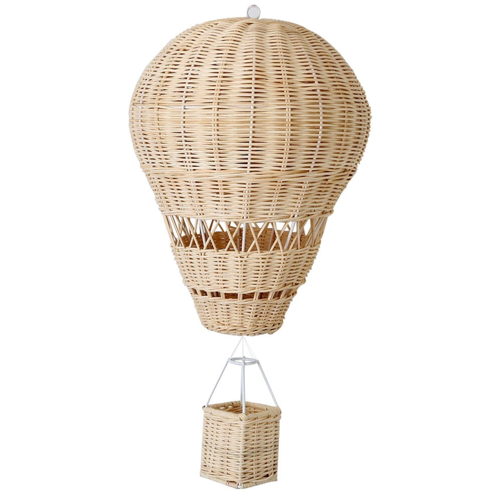 Natural Rattan Woven Hot Air Balloon Decor Delicate Kids Room Rattan ...