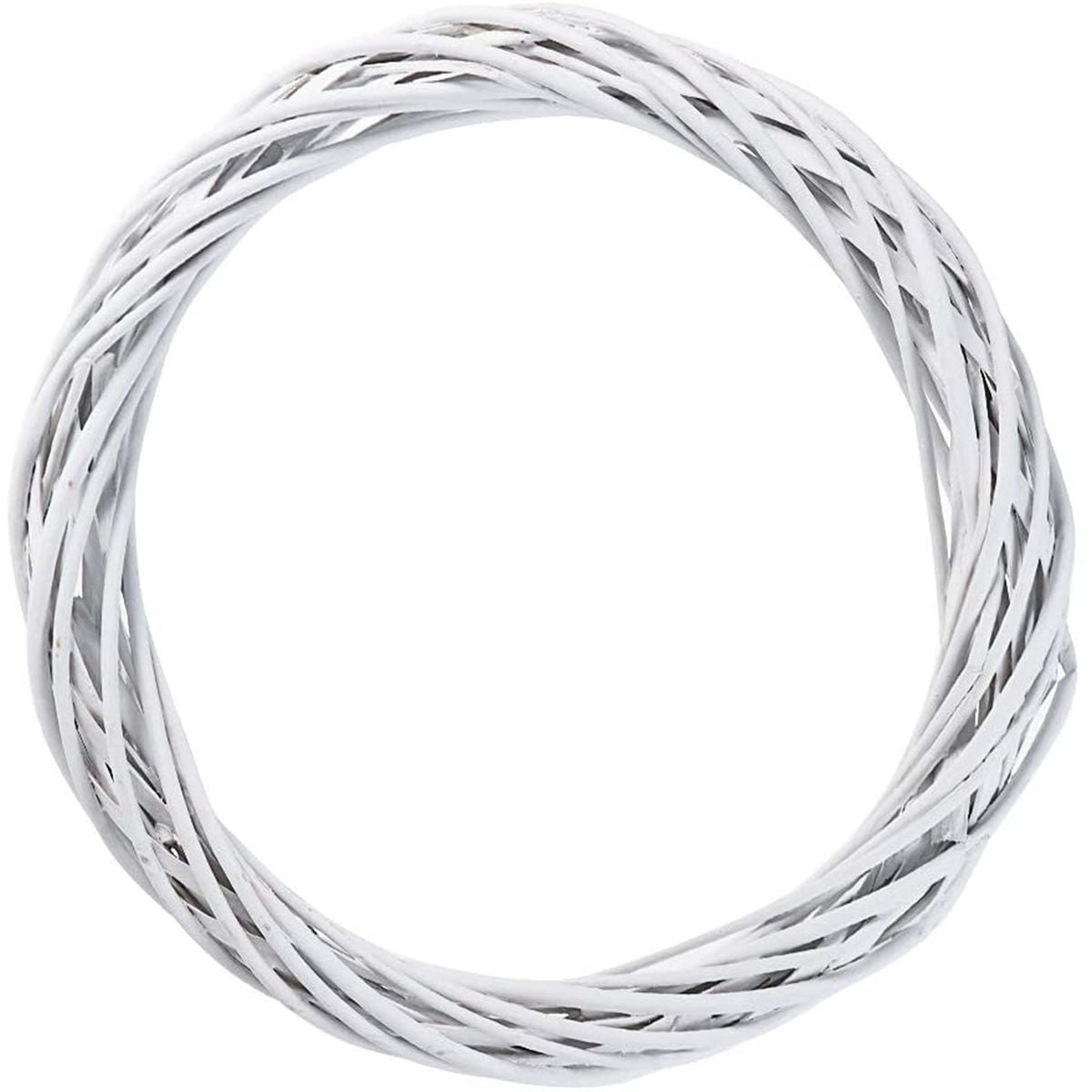 Natural Rattan Wreath Rings White Garland DIY Christmas Craft Home ...