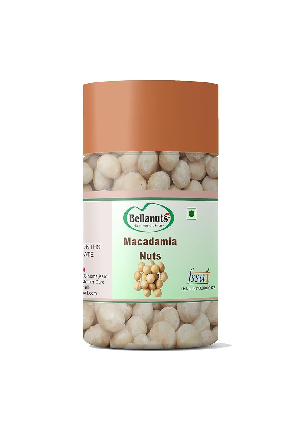 Natural Raw Macadamia Nuts By Bellanuts 250gm, | Rich In Protein Fiber ...