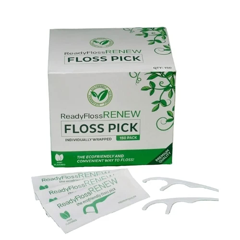 Natural Readyfloss Renew Floss Picks | Made from Sustainable Plant ...