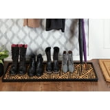 Natural & Recycled Rubber Boot Tray with Tan & Black Tribal Coir Insert ...