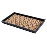 Natural & Recycled Rubber Boot Tray with Tan & Dark Brown Coir Insert ...