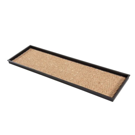 Natural & Recycled Rubber Boot Tray with Tan & Khaki Coir Insert ...