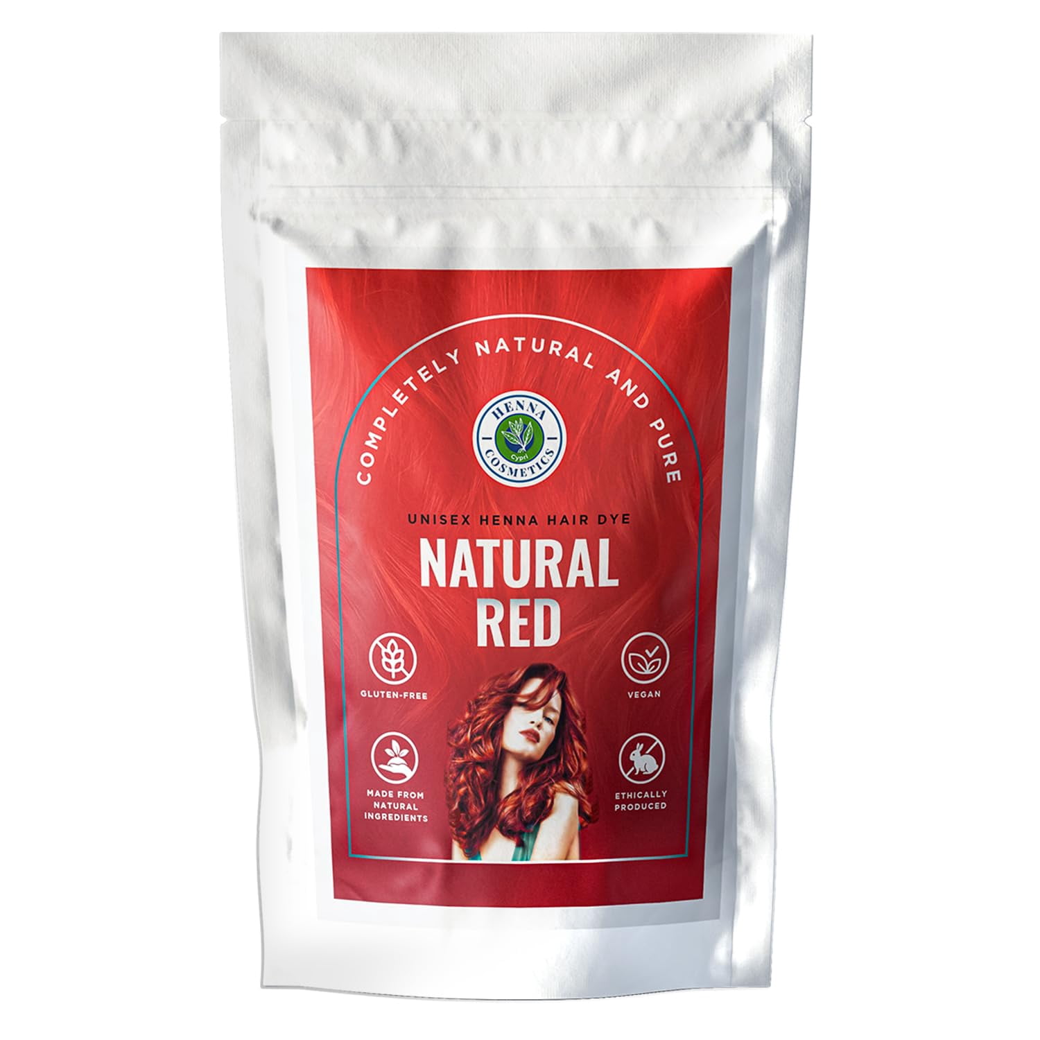 Natural Red 400 g | 100% Natural Hair Dye Kit | Vibrant Colors with 50 ...