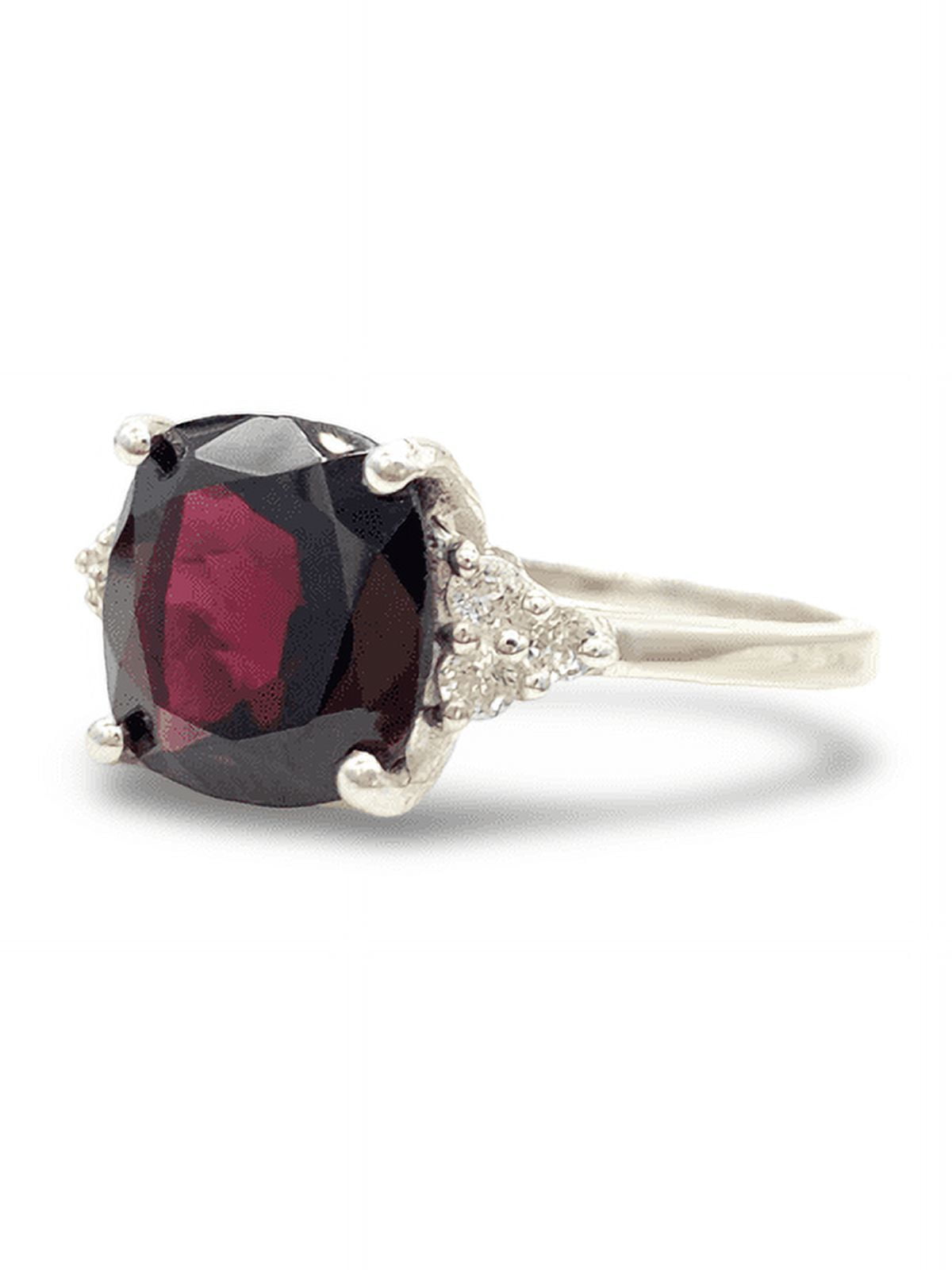 Natural Red Garnet Ring-Fine Quality Mozambique Garnet Ring-Genuine ...