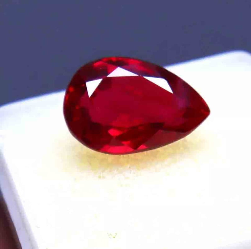 Natural Red Ruby Pear Shape 8Ct - Walmart.com