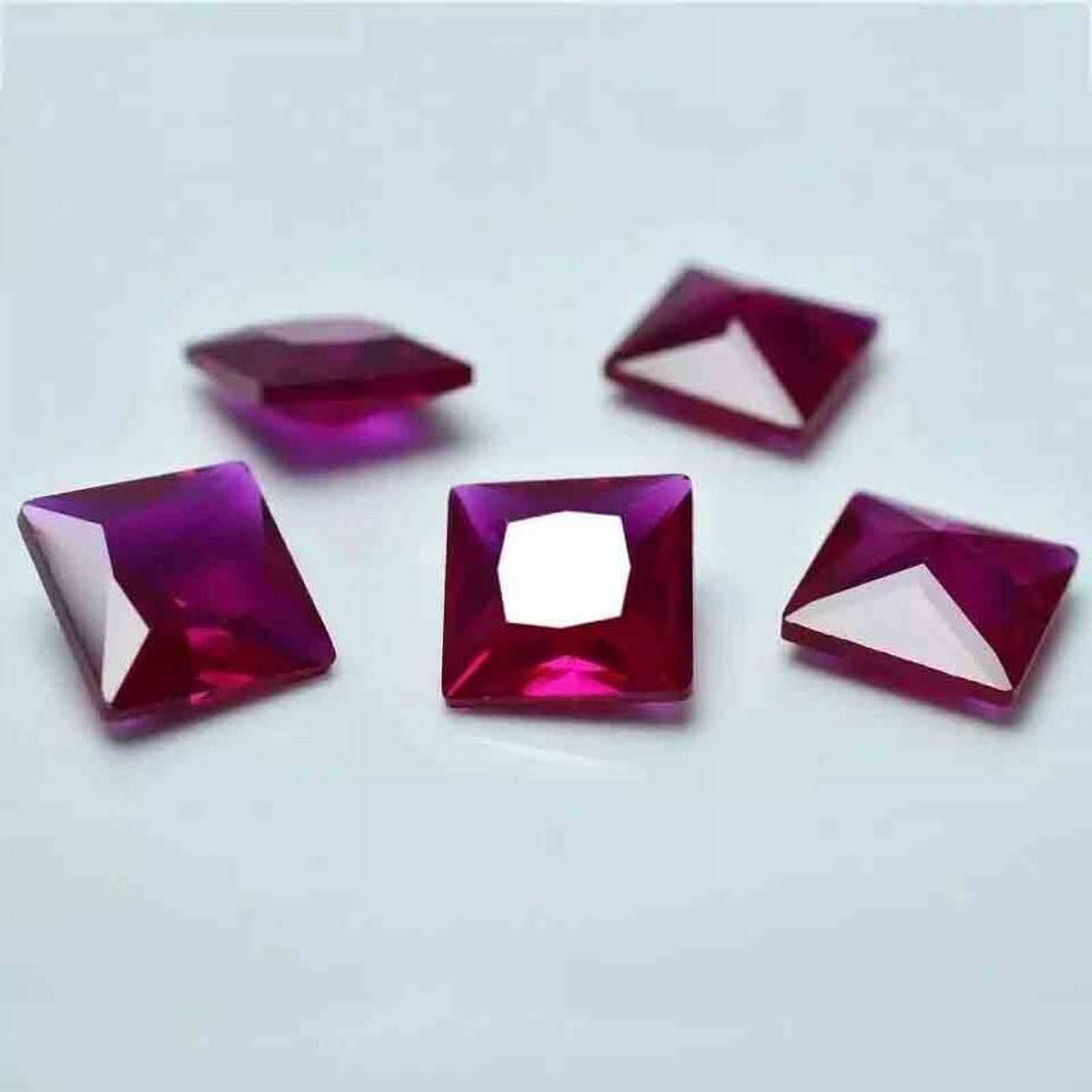 Natural Red Ruby Square Cut 10Ct Neclace Pendant Certified Gemstone ...