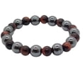 Natural Red Tigers Eye & Hematite 8-10mm Round Shape Smooth Cut Beads ...