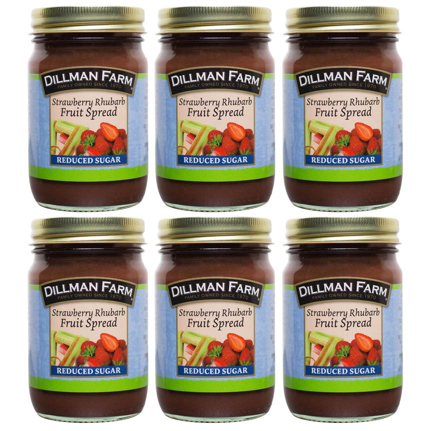 All Natural Reduced Sugar Strawberry Rhubarb Preserves - Gluten-, Non ...