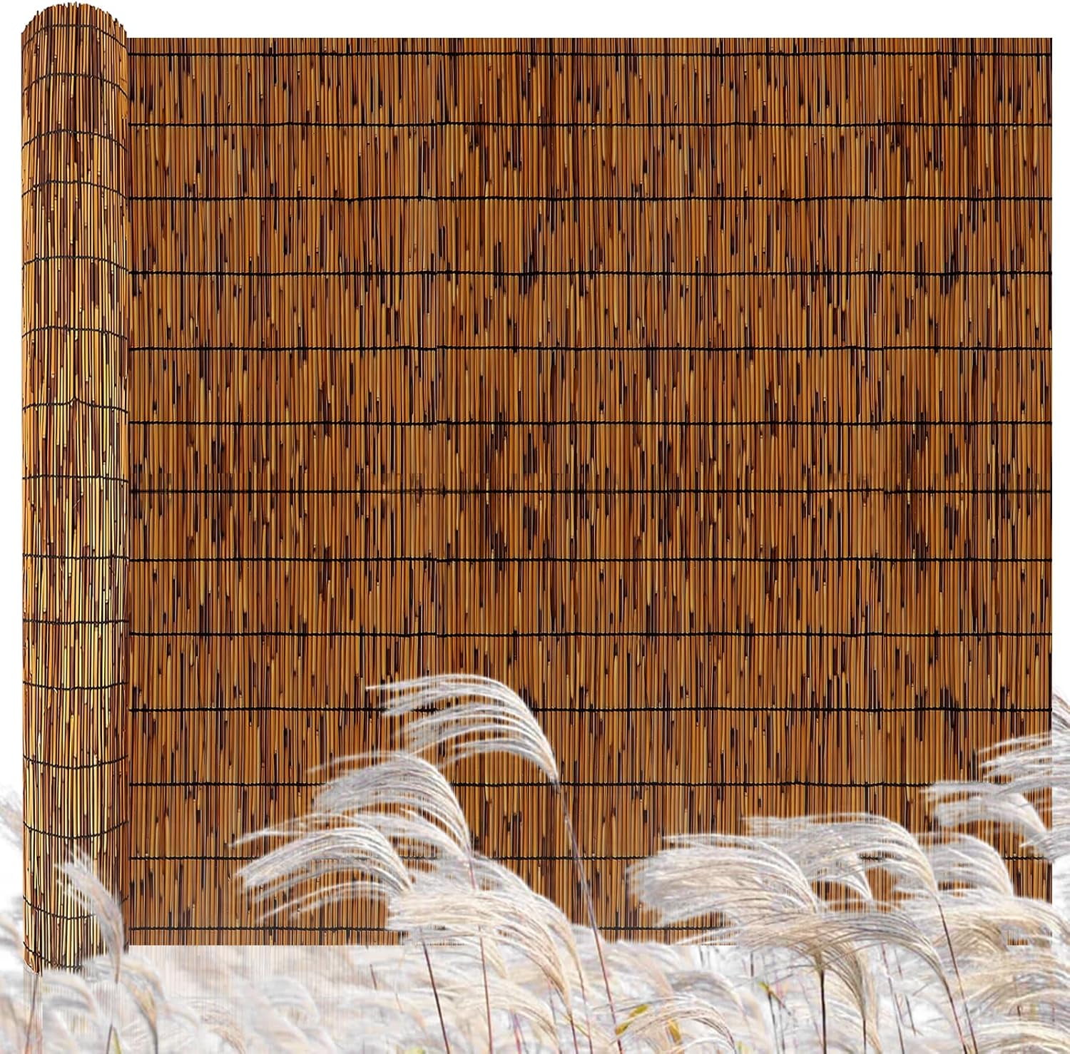 Natural Reed Fencing,4 FT X 16.4 FT Reed Screen Balcony Reed Fence ...