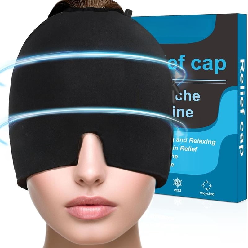 Natural Relief Hat with Drawstring for Headache Relief，Eye Mask for Eye ...