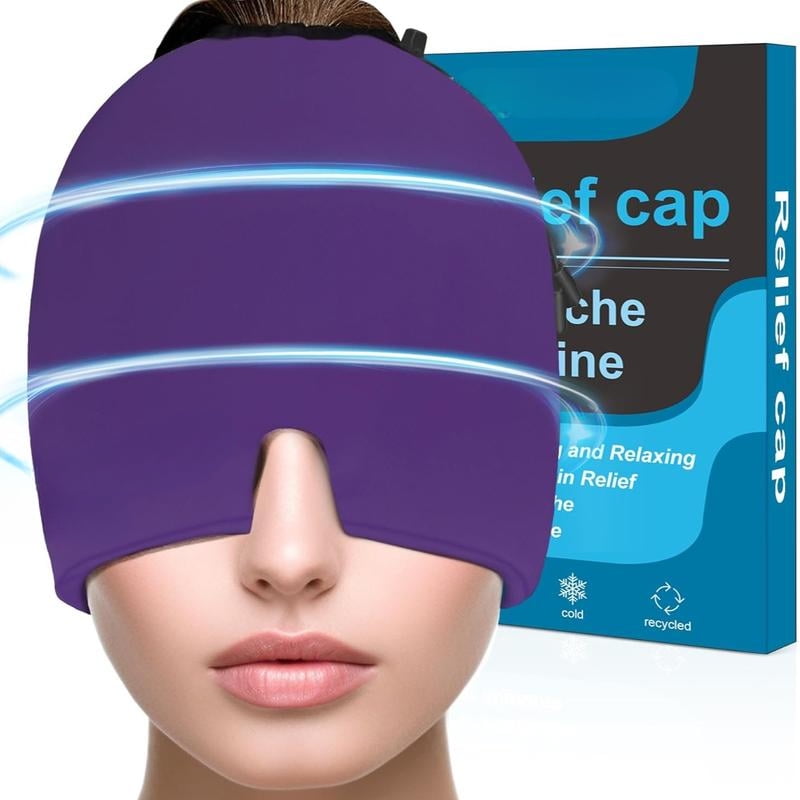 Natural Relief Hat with Drawstring for Headache Relief，Eye Mask for Eye ...