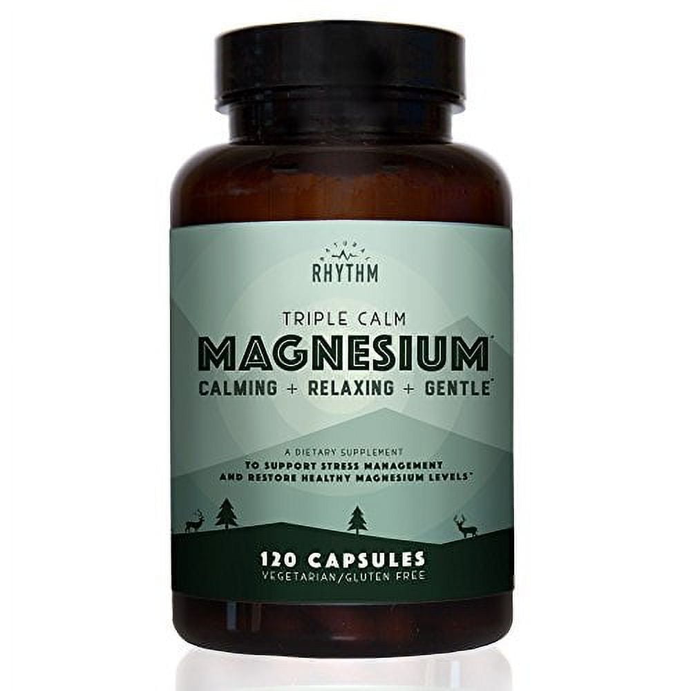 Natural Rhythm Triple Calm Magnesium 150mg Supplement for Stress ...
