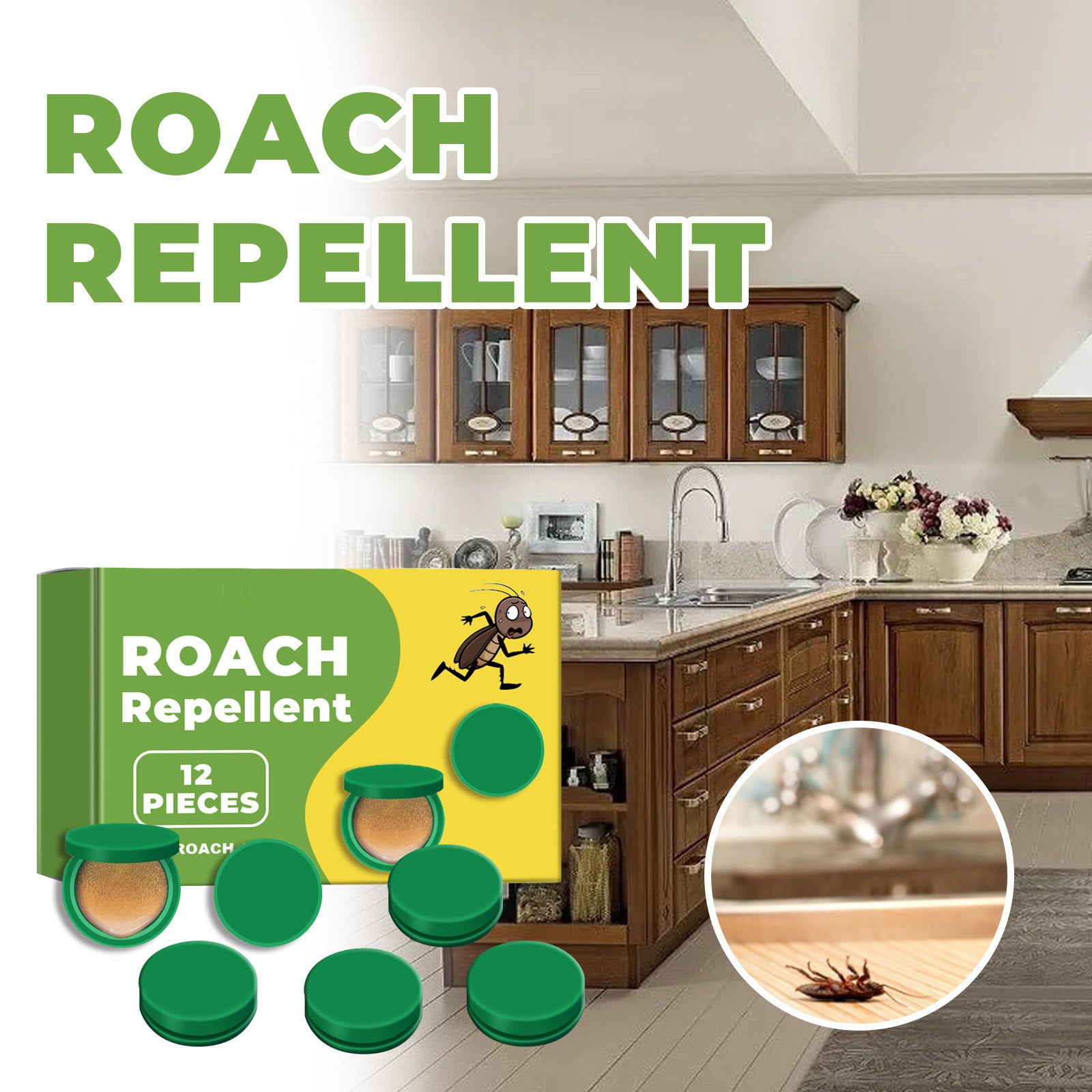 Natural Roach Repellent 12 Pieces Non-Toxic, Eco-Friendly, Long-Lasting ...