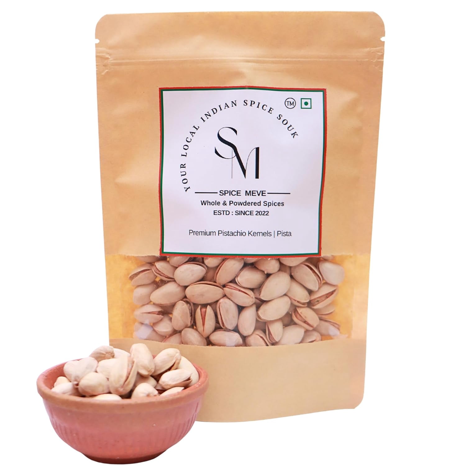 Natural Roasted & Salted Shelled Pistachios By Spice Meve 800gm, | Rich ...