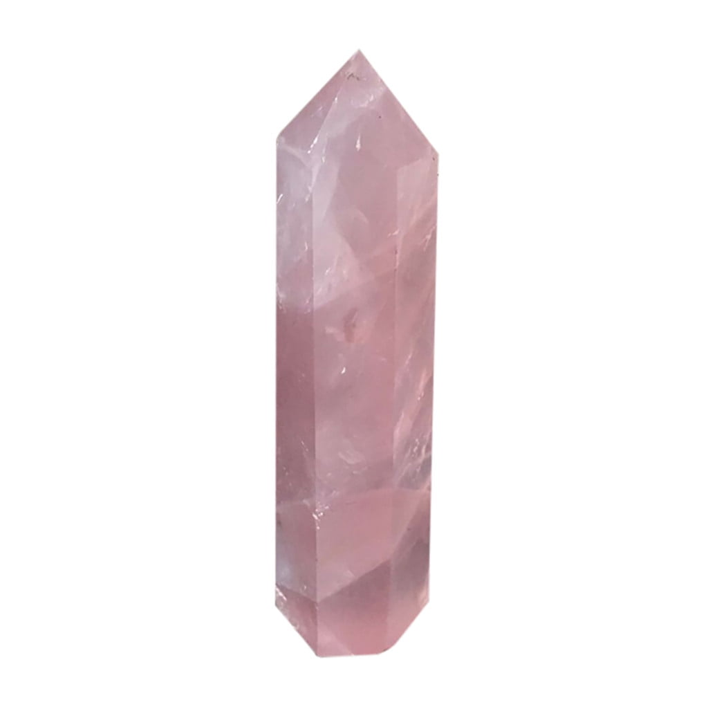Natural Rock Pink Rose Quartz Crystal Wands Striped Fluorite For Feng ...