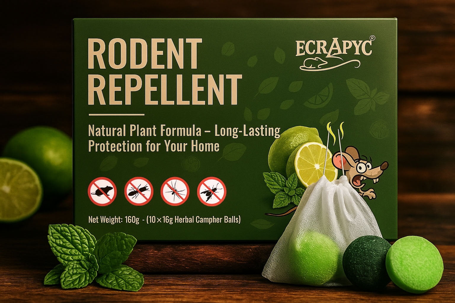Natural Rodent Repellent Pouches Peppermint Oil Pest Control for Mice ...