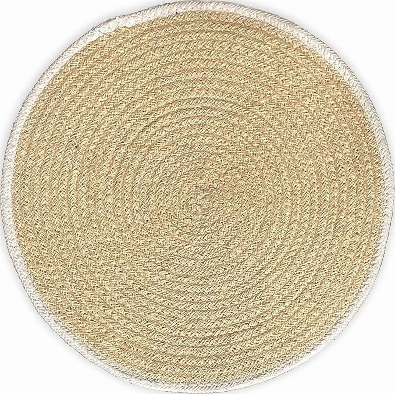 Natural Round Jute Mat – Handwoven Eco-Friendly Floor Rug for Home ...