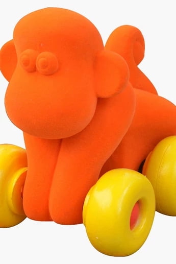 Natural Rubber Orange Monkey Car Yellow Wheels - Walmart.com