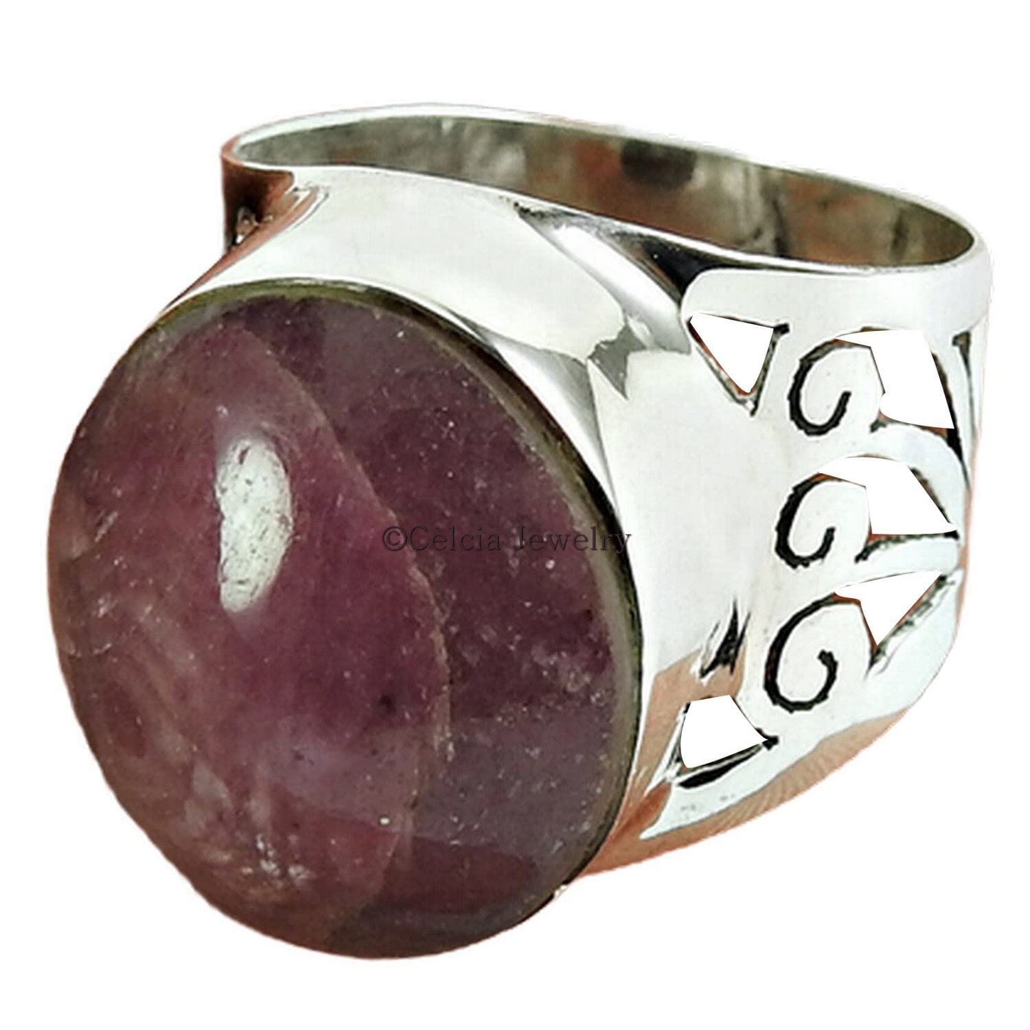 Natural Ruby Gemstone Ring, Pure 925 Sterling Silver Ring, Dainty Ring, Statement Ring, Proposal ...