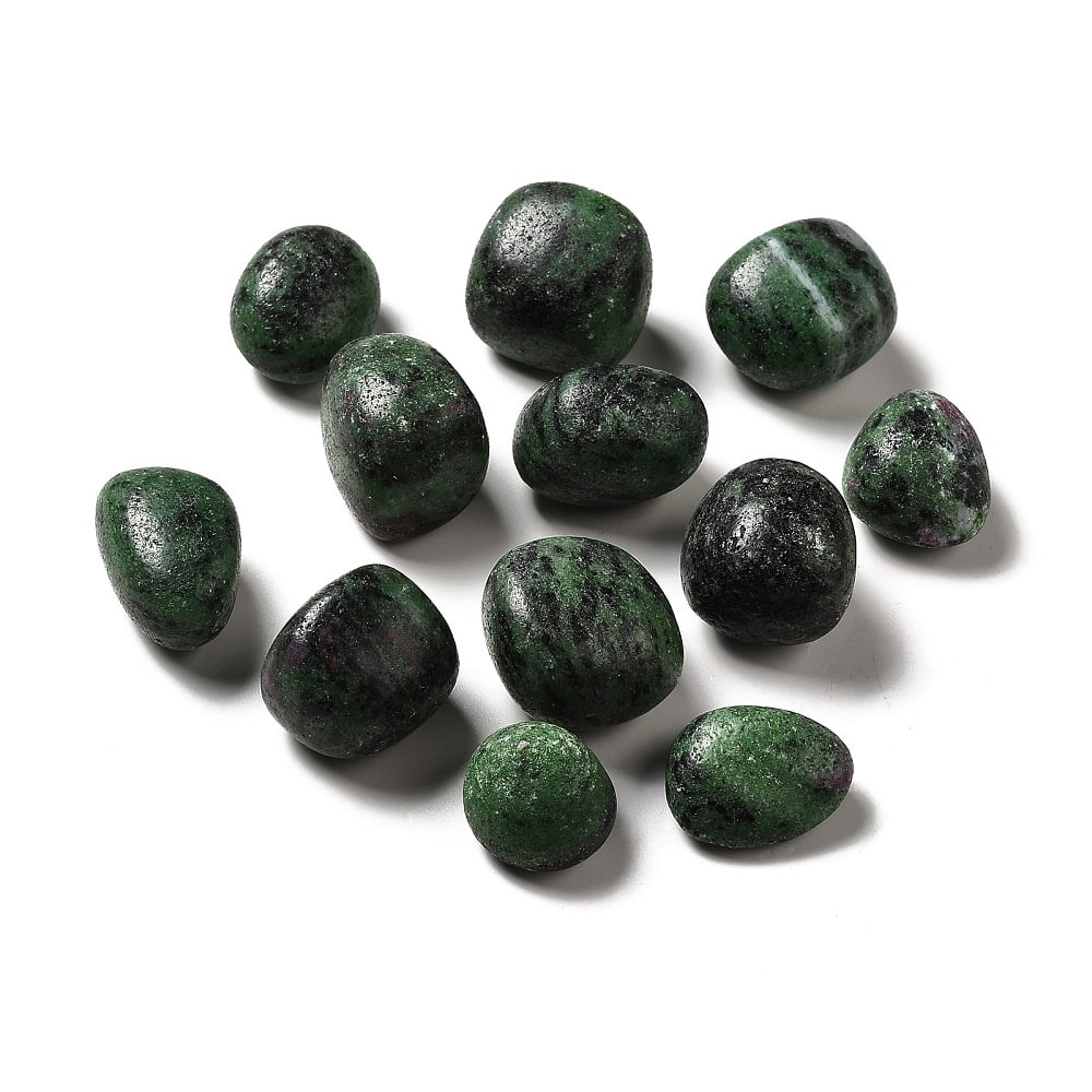 Natural Ruby in Zoisite Beads Tumbled Stone Healing Stones for 7 Chakras Balancing Crystal ...