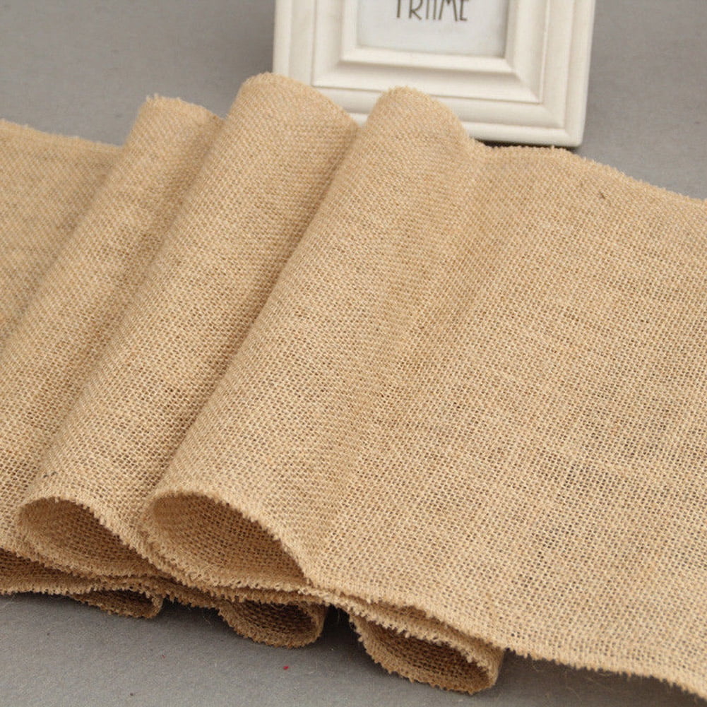 Natural Rustic Burlap Table Runner Vintage Wedding Decor V2C7 - Walmart.com
