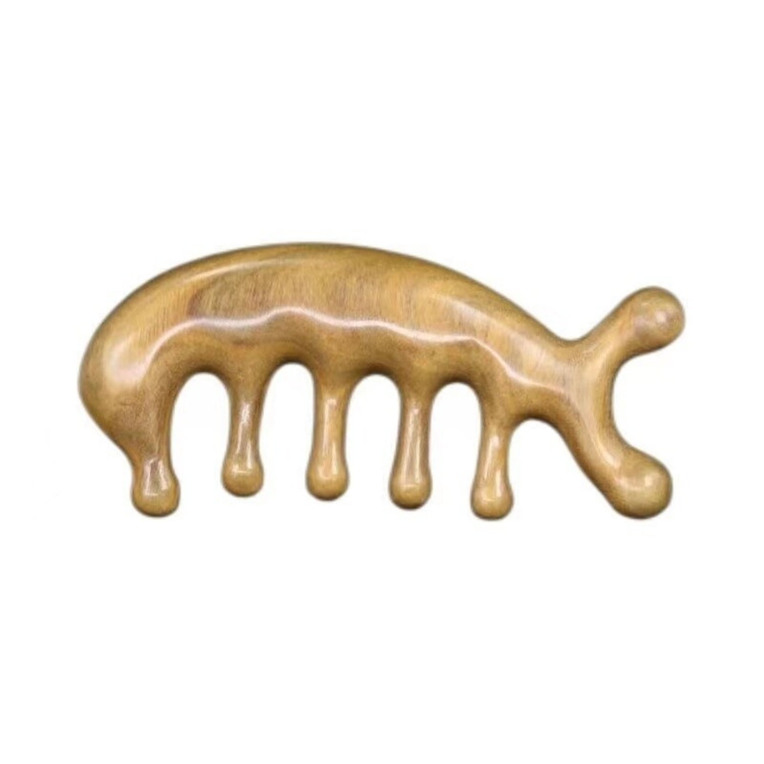 Natural Sandalwood Massage Comb Wooden Scalp Care Hairbrush Handcrafted ...