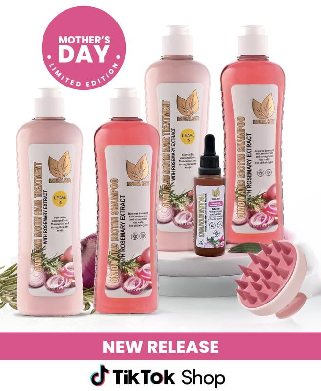 Natural Sant - 2 Onion, Rosemary and Biotin sets + Onionvital Serum KIT ...