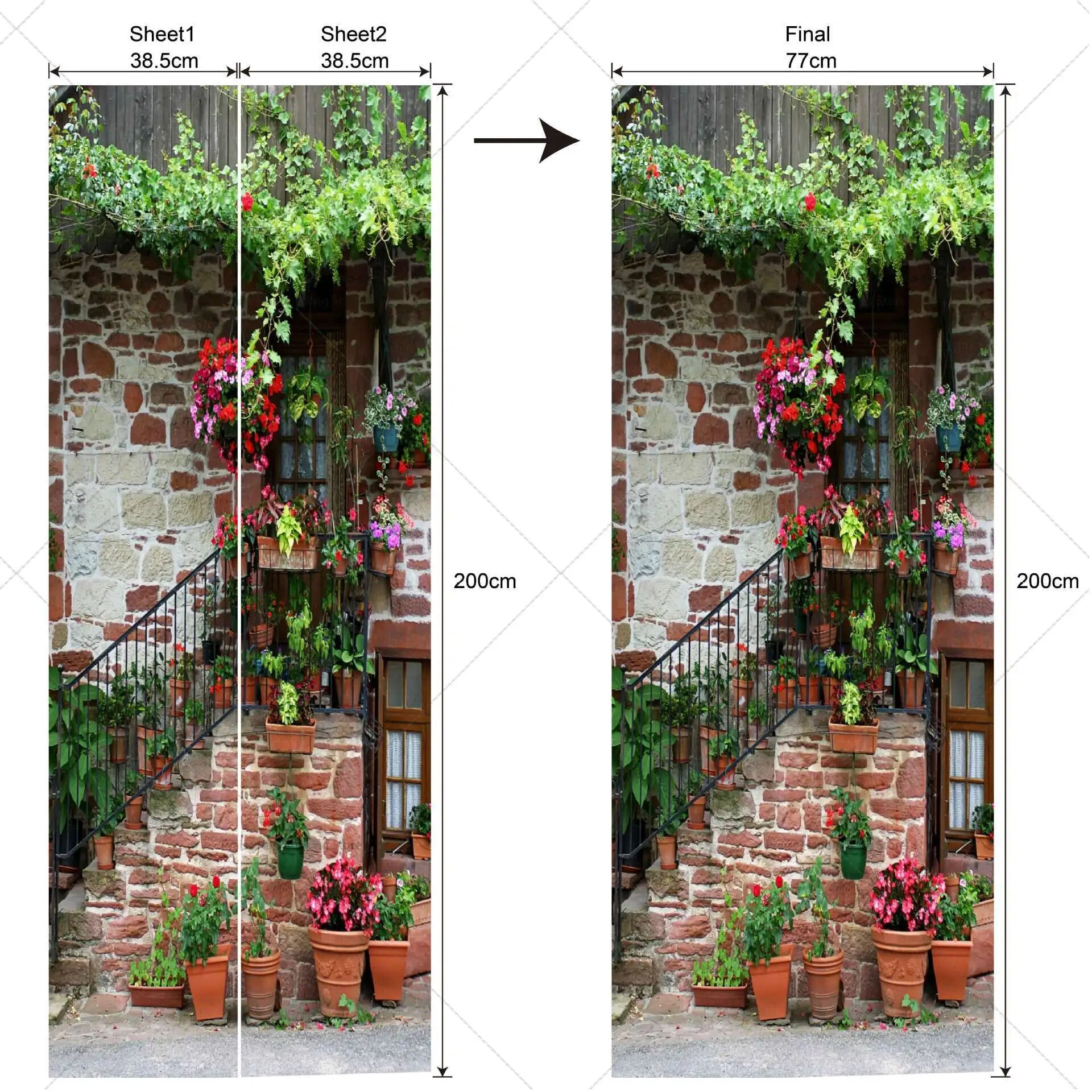 Natural Scenery Decorative Wall Stickers Vinyl Self-adhesive Posters ...