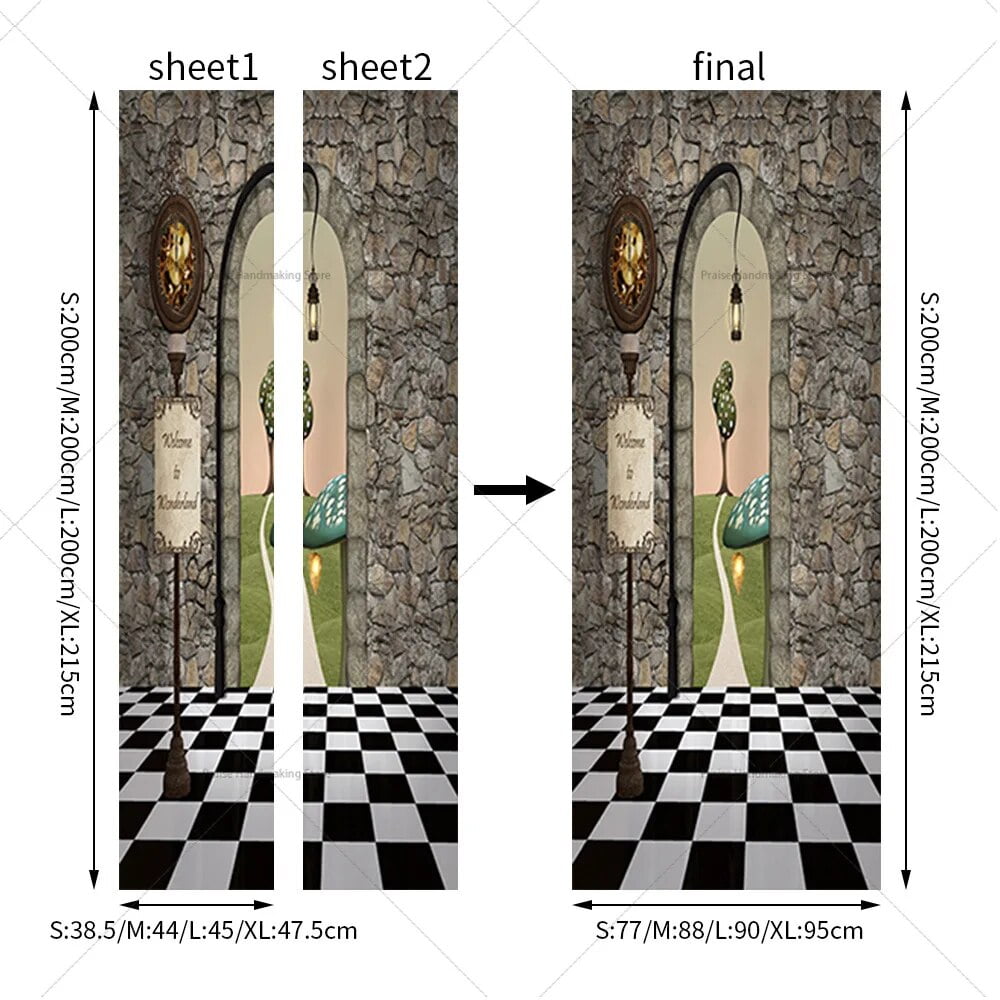 Natural Scenery Decorative Wall Stickers Vinyl Self-adhesive Posters ...