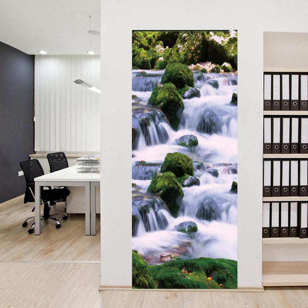 Natural Scenery Door Poster PVC Wallpaper Photomurals 3D On Tthe Wall ...