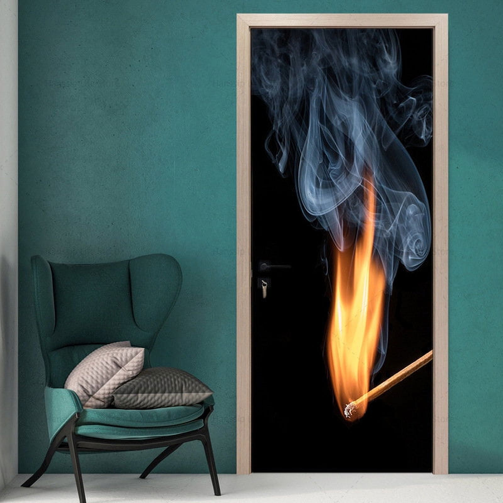 Natural Scenery Door Stickers PVC Waterproof Self-adhesive Wall ...