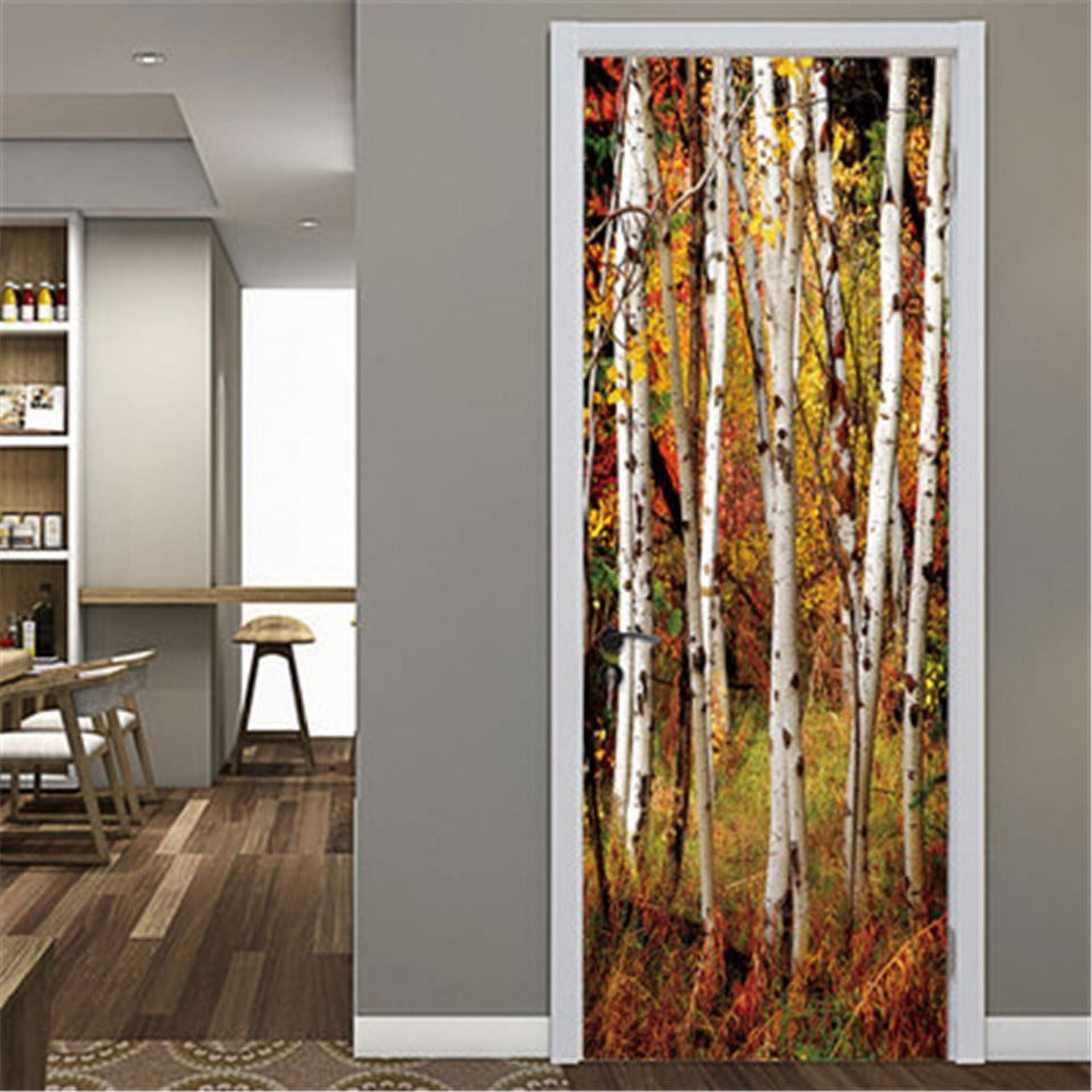 Natural Scenery Door Wallpaper Home Decor Self-adhesive Waterproof ...