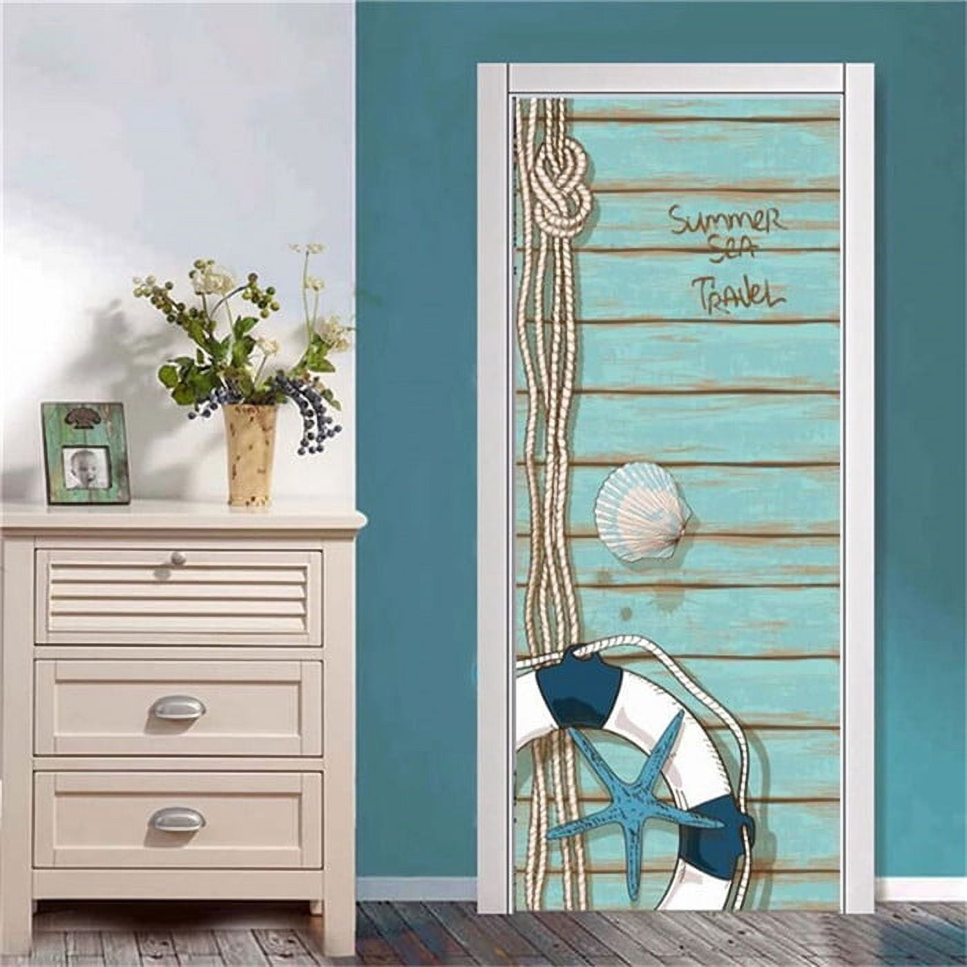 Natural Scenery Self-adhesive Waterproof Vinyl Door Sticker Self Stick ...