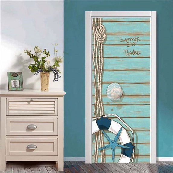Natural Scenery Self-adhesive Waterproof Vinyl Door Sticker Self Stick ...