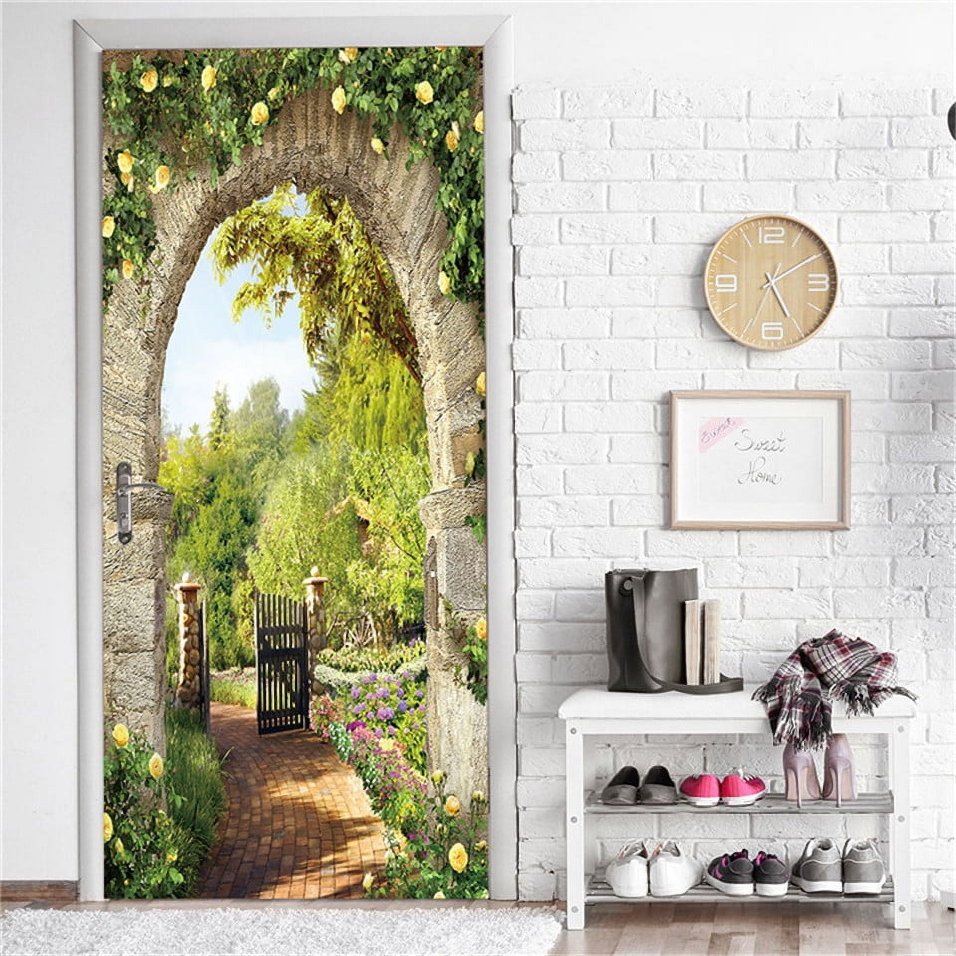 Natural Scenery Stickers on the Doors DIY Peel and Stick Wallpaper ...