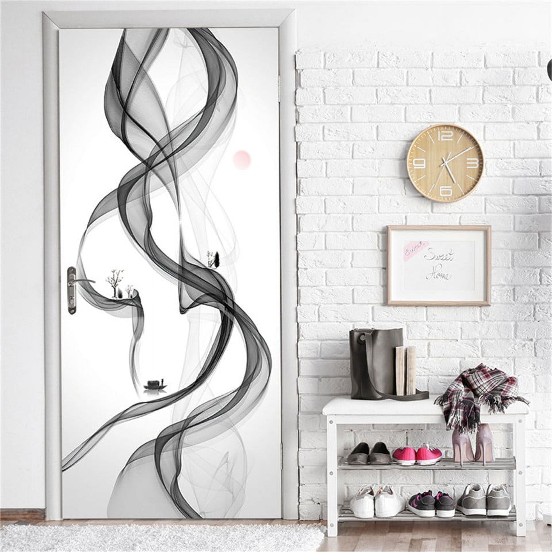 Natural Scenery Stickers on the Doors DIY Peel and Stick Wallpaper ...