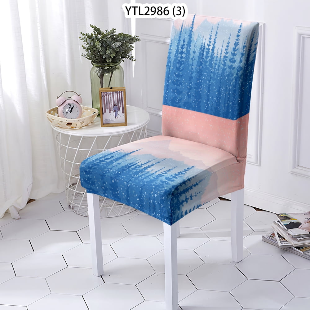 Natural Scenery Style Dining Chair Cover Seat Kitchen Wedding Covers ...