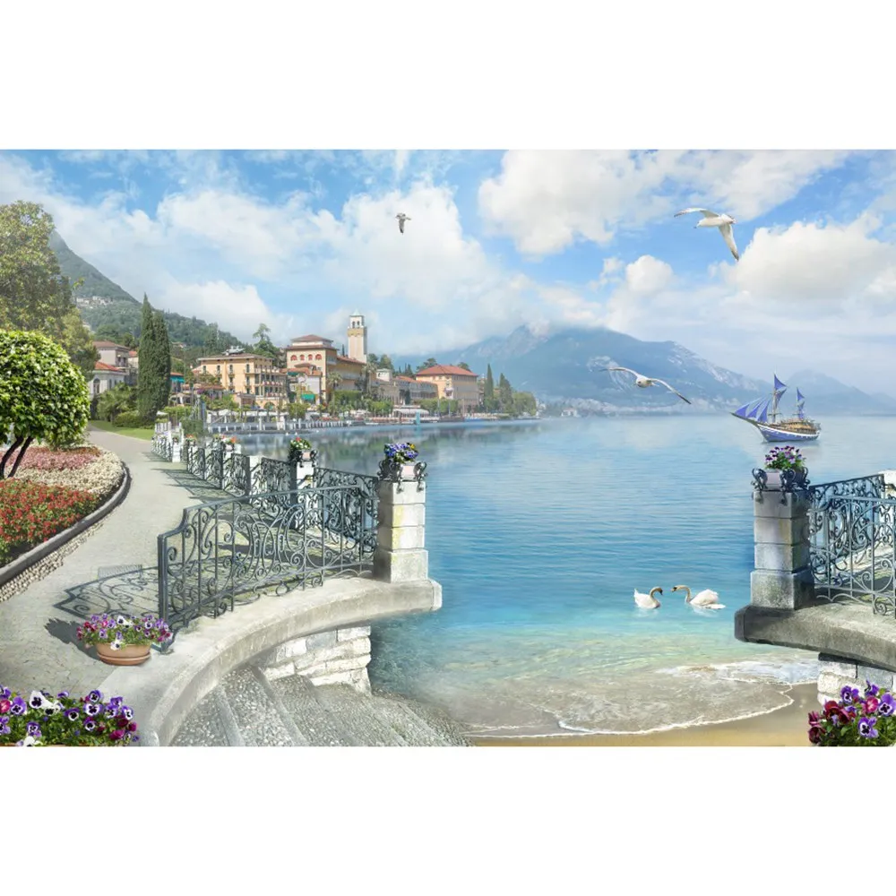 Natural Scery Landscape Photography Backdrop Gard Park Resort City ...