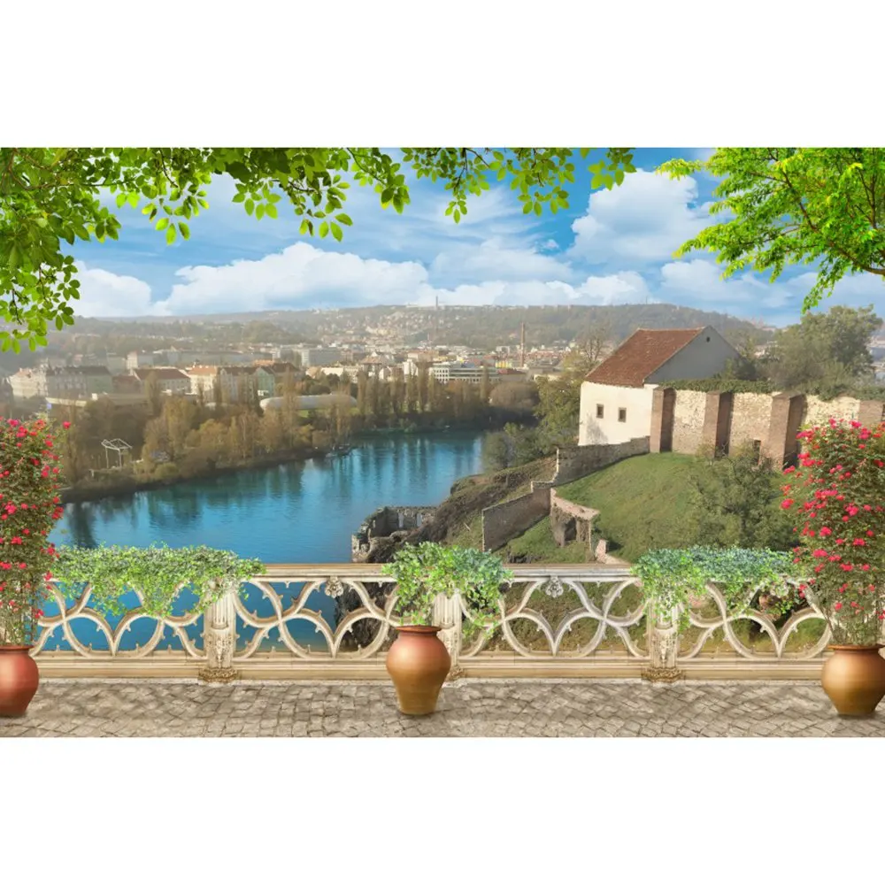 Natural Scery Landscape Photography Backdrop Gard Park Resort City ...