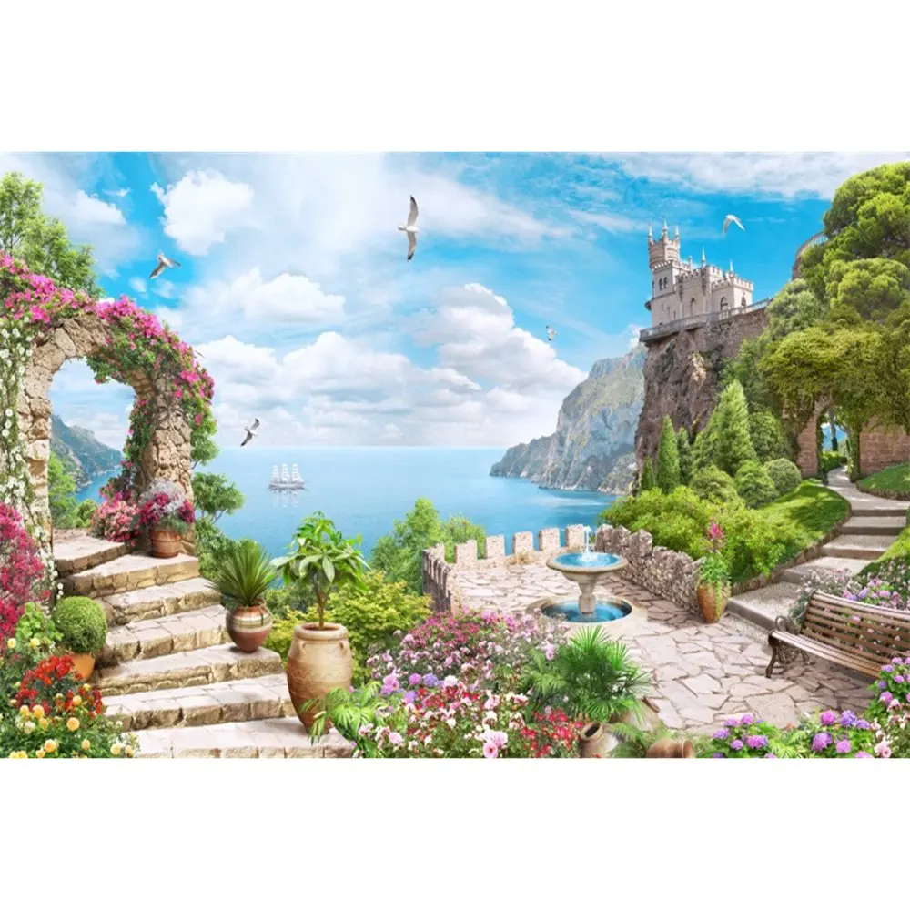 Natural Scery Landscape Photography Backdrop Gard Park Resort City ...
