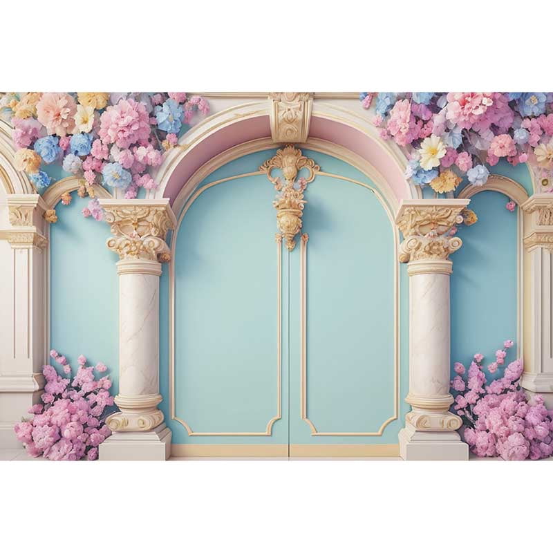 Arch Flowers Birthday Photo Studio Background Door Frame Portrait ...