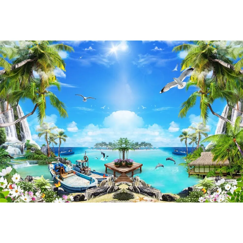 Natural Scery Landscape Photography Backdrop Gard Park Resort City ...