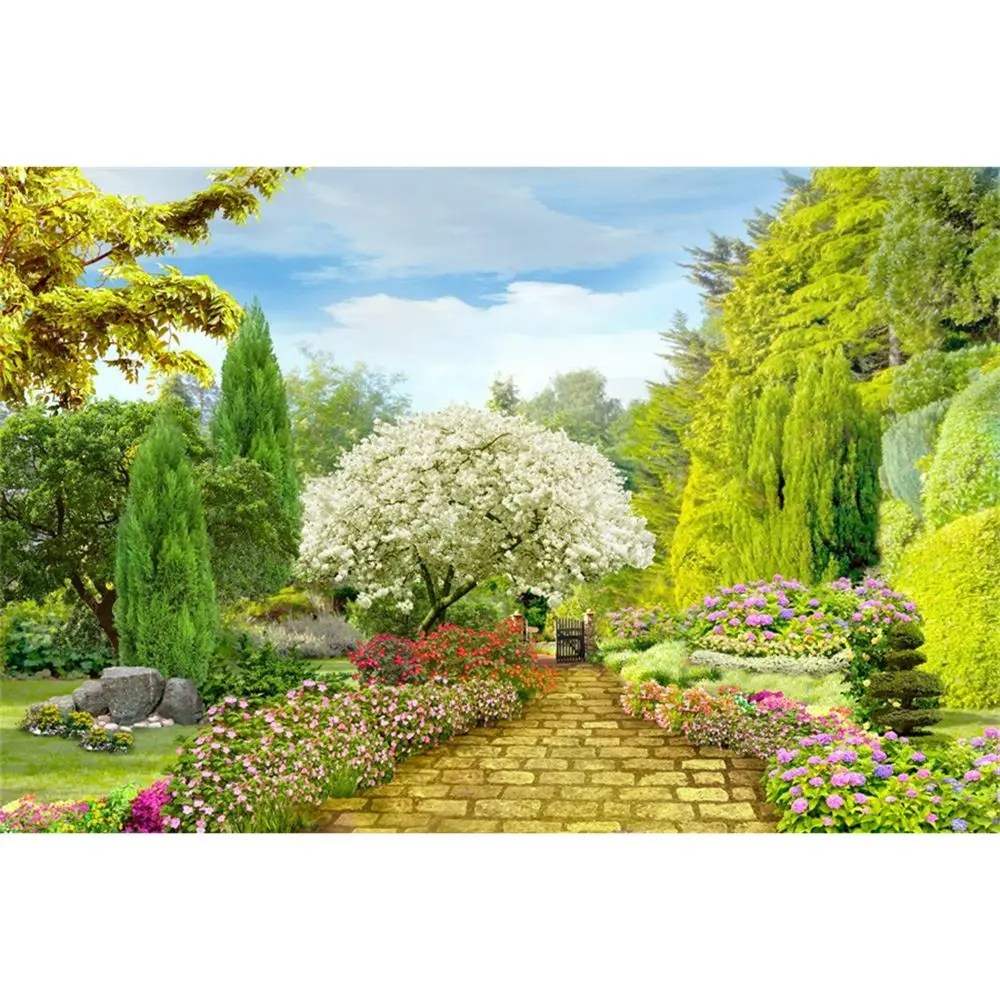 Natural Scery Landscape Photography Backdrop Gard Park Resort City ...