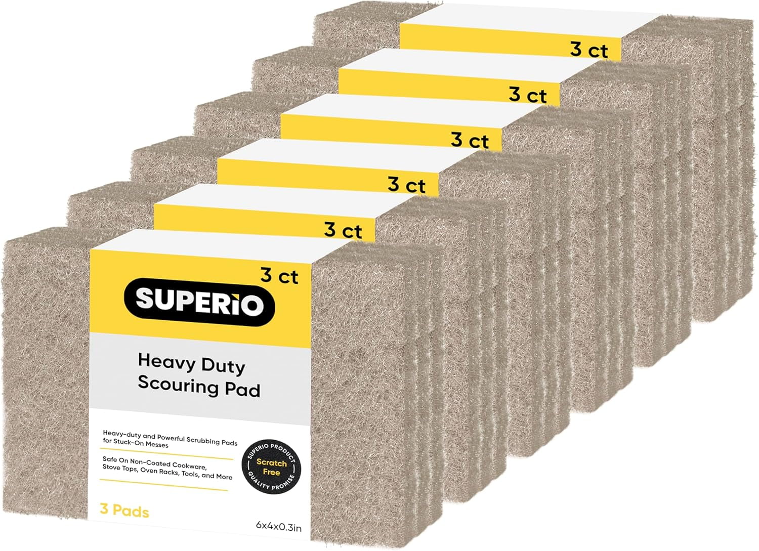 Natural Scouring Pad Non-Scratch Sisal Plant Based Scrubber Cleaning ...