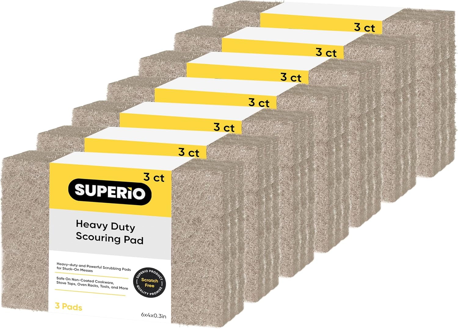 Natural Scouring Pad Non-Scratch Sisal Plant Based Scrubber Cleaning ...