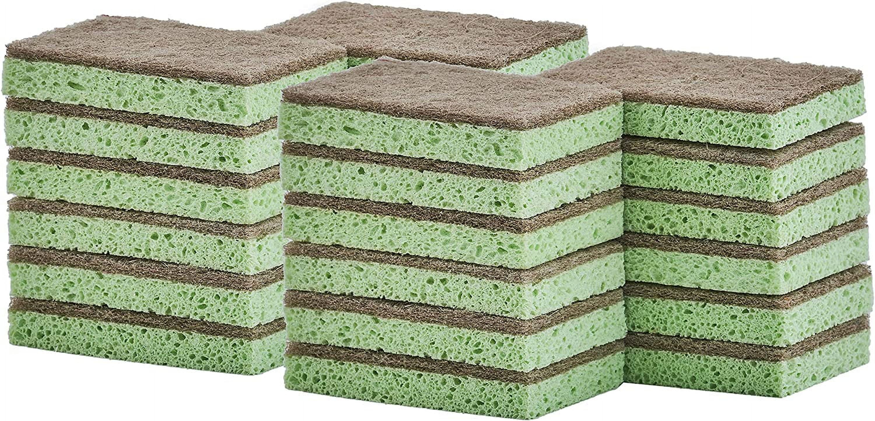 Natural Scrub Sponge Scouring Pad - Sisal Plant Based Sponge Scrubber ...