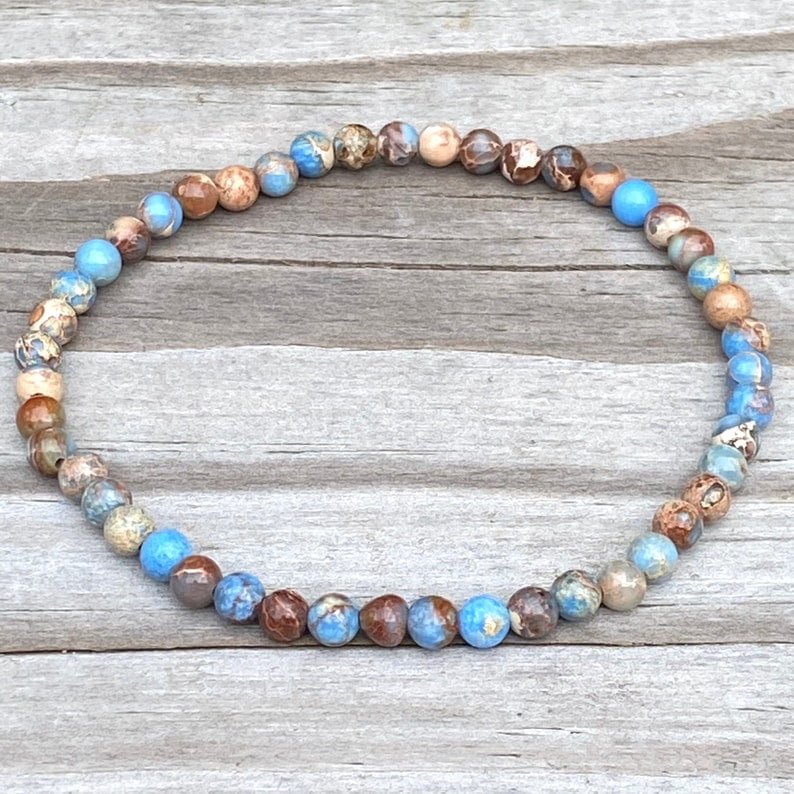 Natural Sea Sediment Jasper 4mm Round Shape Smooth Cut Beads ...